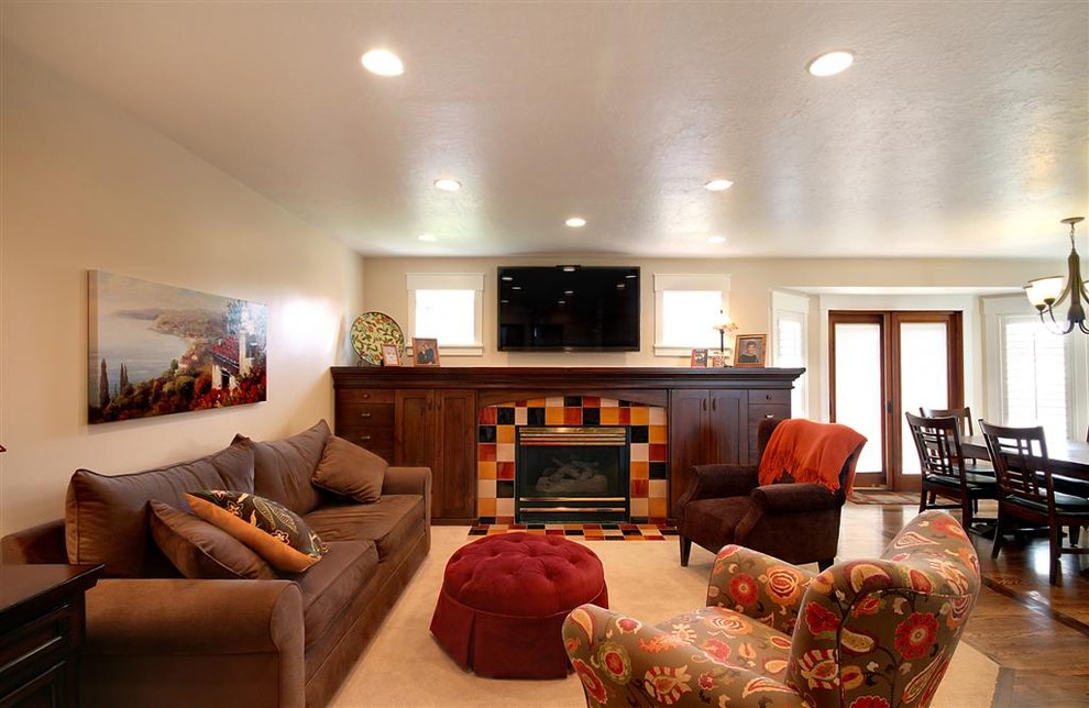 Interior Renovation on 1980's built home - Traditional - Family Room ...