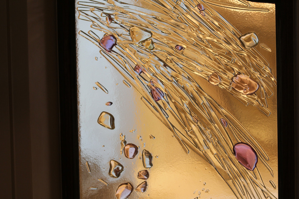 Kiln formed glass wall divider - Contemporary - Games Room - Toronto ...