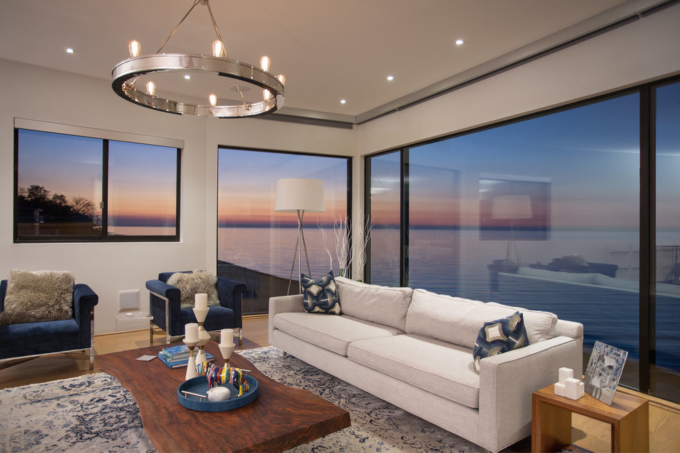 Large Aluminum Framed Commercial Picture Windows - Modern - Family Room ...