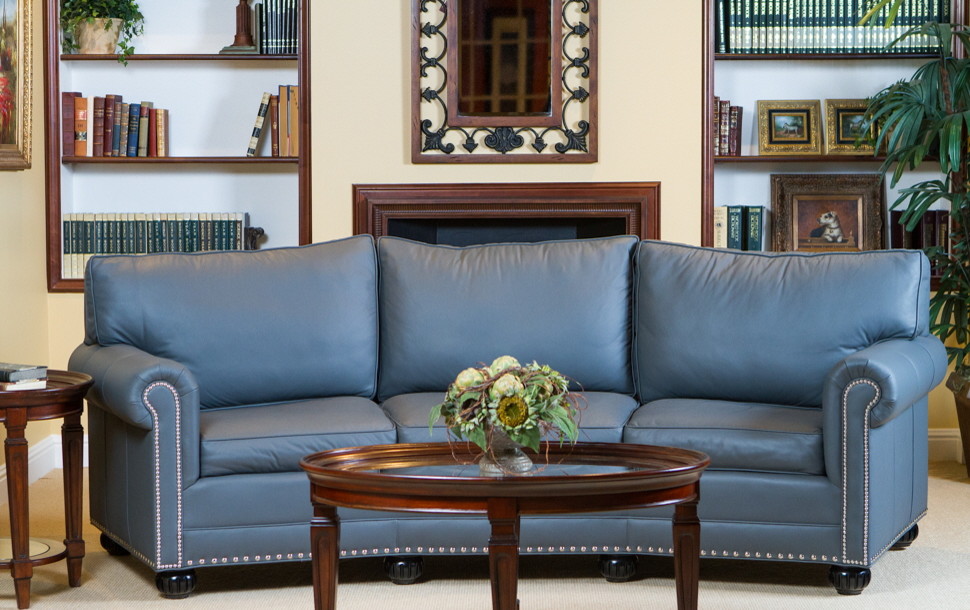 Leather Conversation Sofa - Traditional - Family Room - Phoenix - by ...