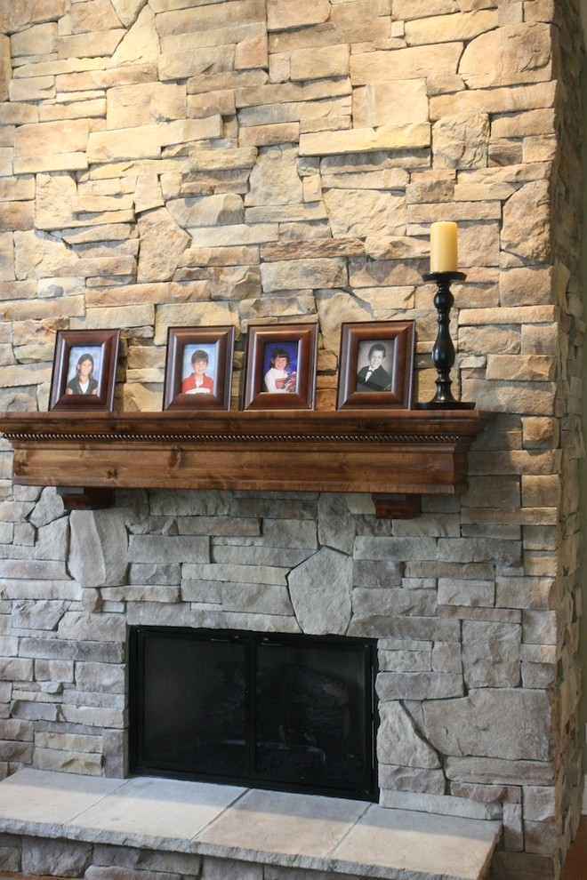 Ledge Stone - Wisconsin Prairie Style - Traditional - Family Room ...