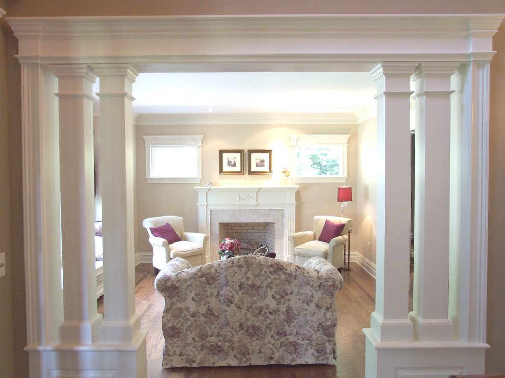 Low Walls/Interior Columns - Traditional - Family Room - New York - by ...