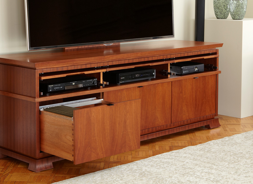 Mahogany Media Unit - Contemporary - Family Room - Chicago - by Daedal ...