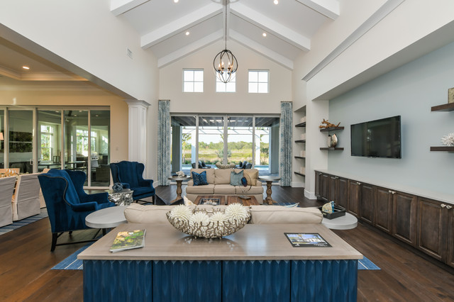 Mainsail Model - Great Room - Beach Style - Family Room - Tampa - by ...