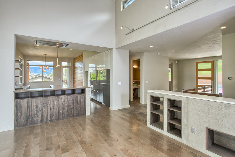 Mixture of wood, cement, tile, and stone - Modern - Family Room - Other ...