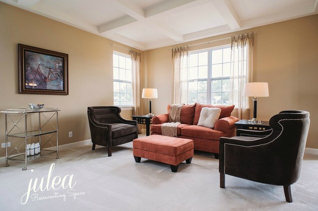 Model Home Design & Merchandising - Traditional - Family Room - Chicago ...