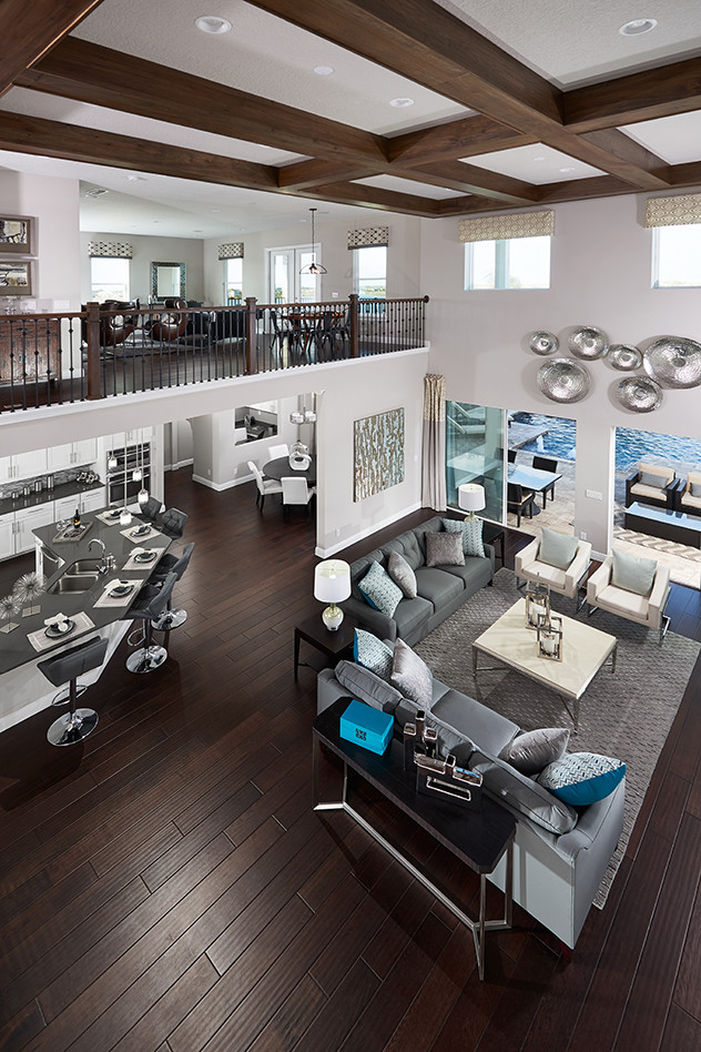 Model Home Interiors - Contemporain - Salle de Séjour - Orlando - par Intermark Design Group | Houzz