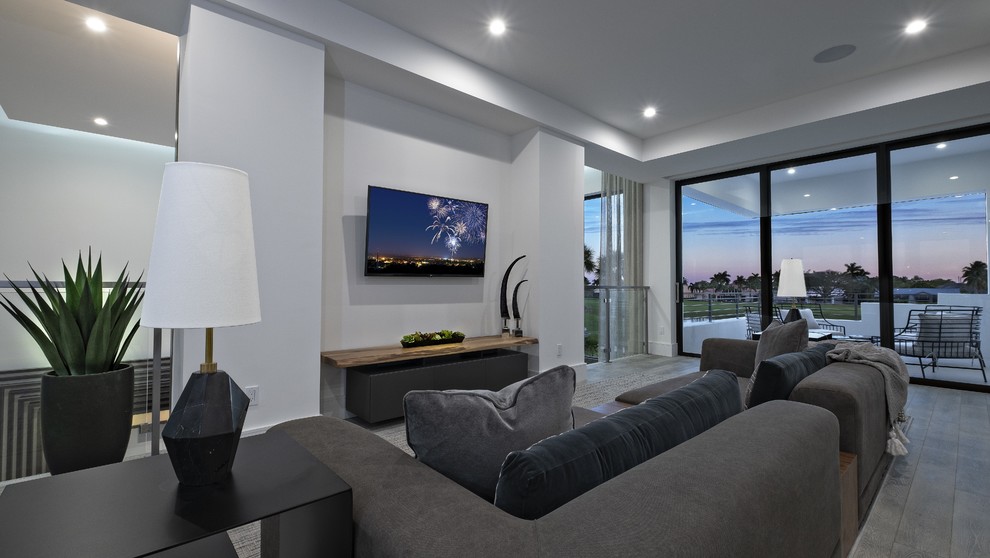 Modern 2-Story Home - Modern - Family Room - Miami - by Ellish Builders ...