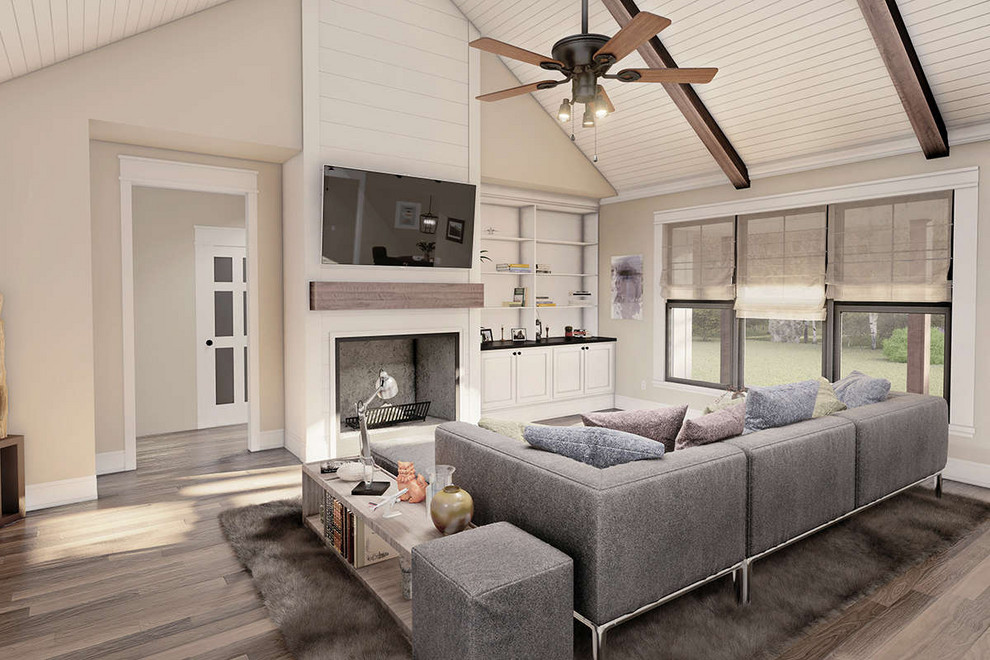 Modern Farmhouse Plan 009-00290 (Exclusive) - Country - Games Room ...