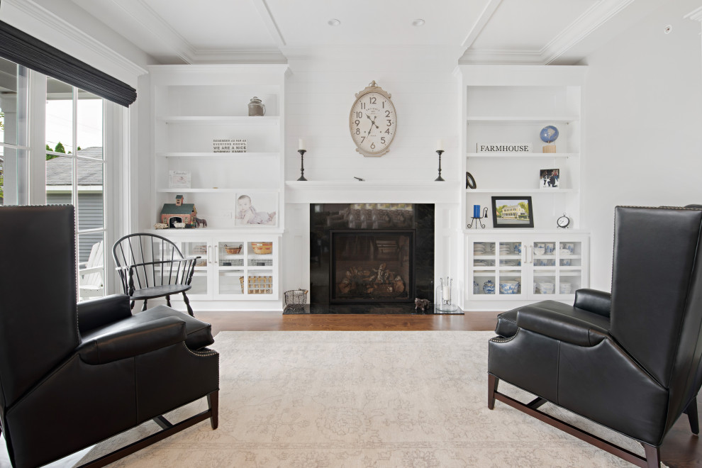 Modern Farmhouse with Stone Exterior - Country - Games Room - Chicago ...