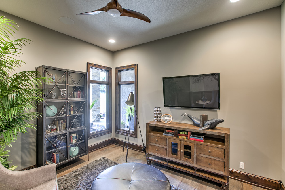 Modern Rustic Model Home - Rustic - Family Room - Kansas City - by B.L ...