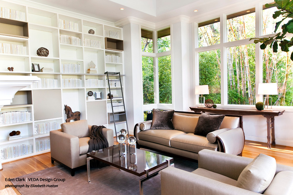 Modern White Library - Modern - Family Room - Orange County - by Eden ...
