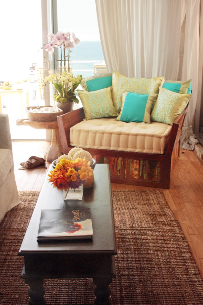 Moroccan Style Chair in Reclaimed Wood - Eclectic - Family Room - Los ...