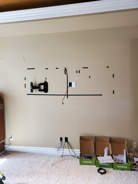 Mr. K's New Game Room with quad TV Video Wall - Modern - Games Room ...