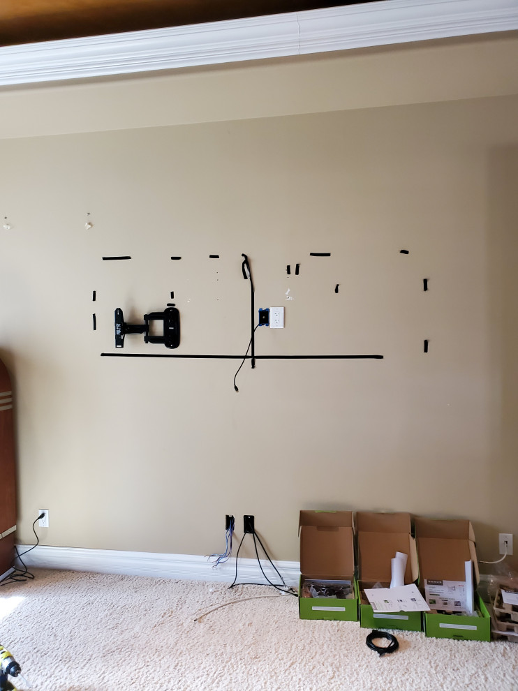 Mr. K's New Game Room with quad TV Video Wall - Modern - Games Room ...