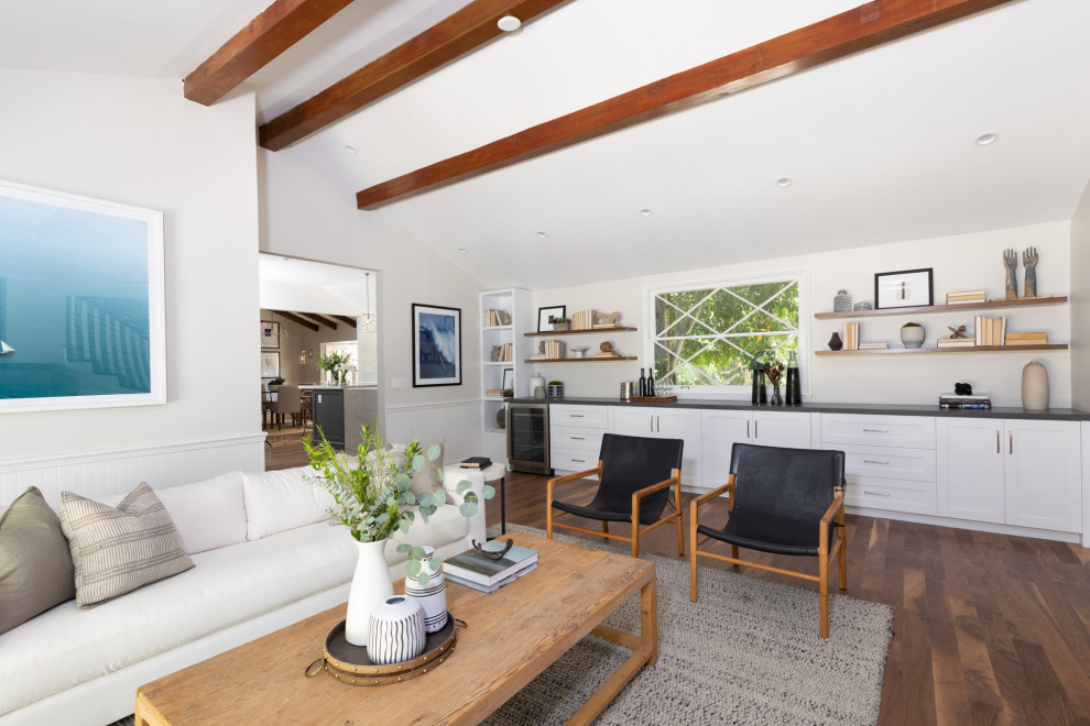 Mulholland Drive- Bel Air - Beach Style - Family Room - Los Angeles ...