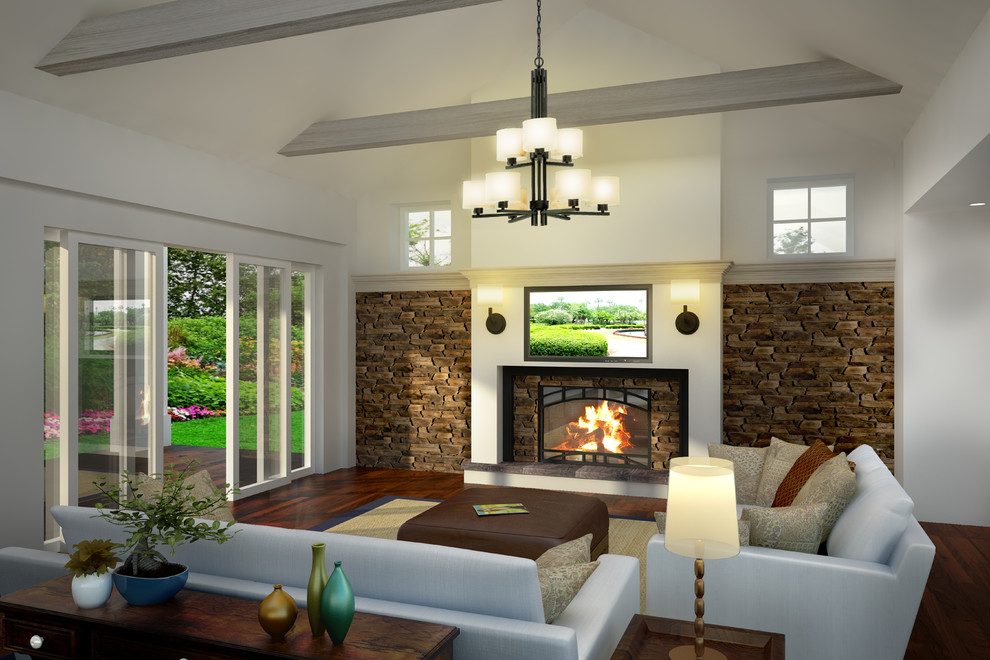 New Transitional Style Great Room - Transitional - Family Room - St ...