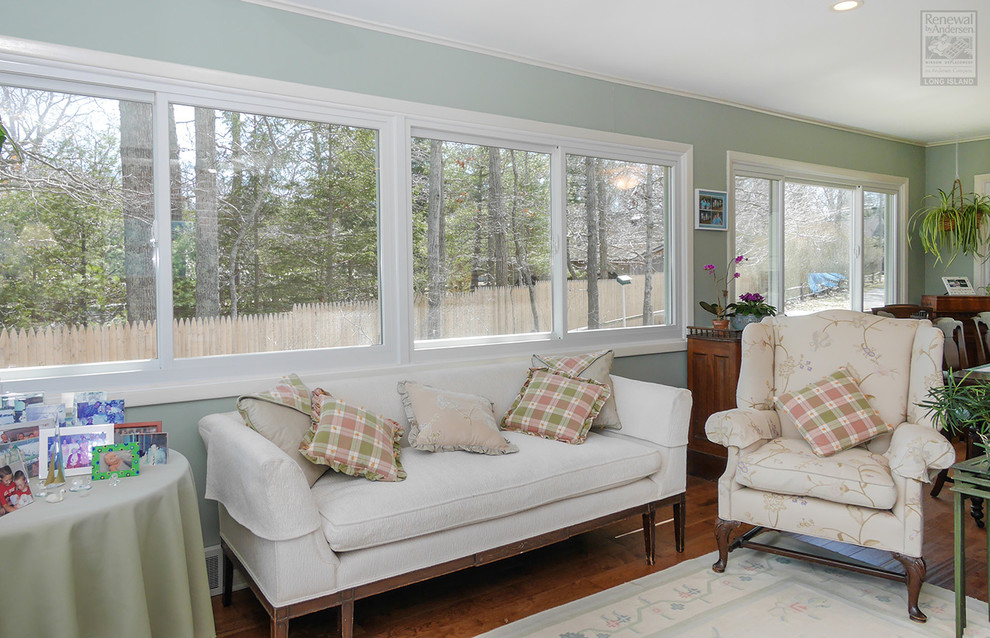 Old Windows Replaced with Large New Sliding Windows - Family Room - New ...