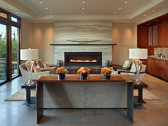 Our top 20 favorite fireplaces - Modern - Living Room - Seattle - by ...
