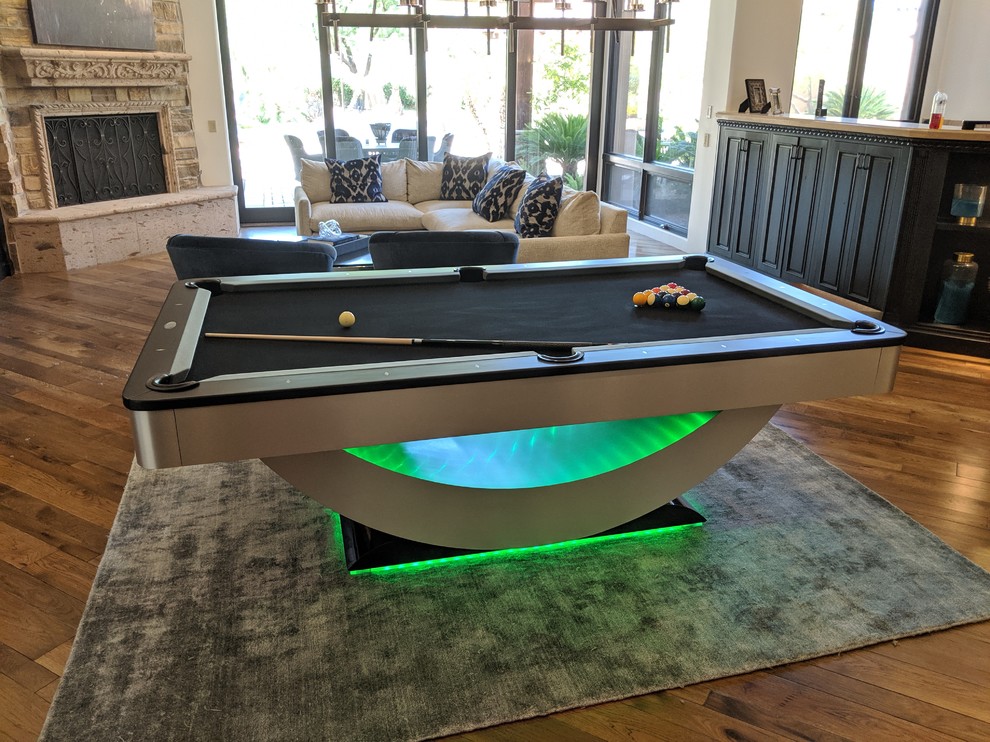 Paradise Valley Modern Pool Table - Mediterranean - Family Room ...