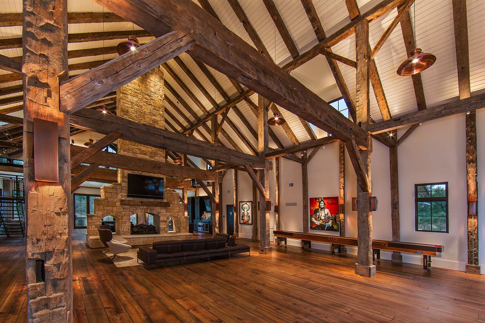 Party Barn - Rustic - Family Room - Austin - by Vernon Wentz | Houzz