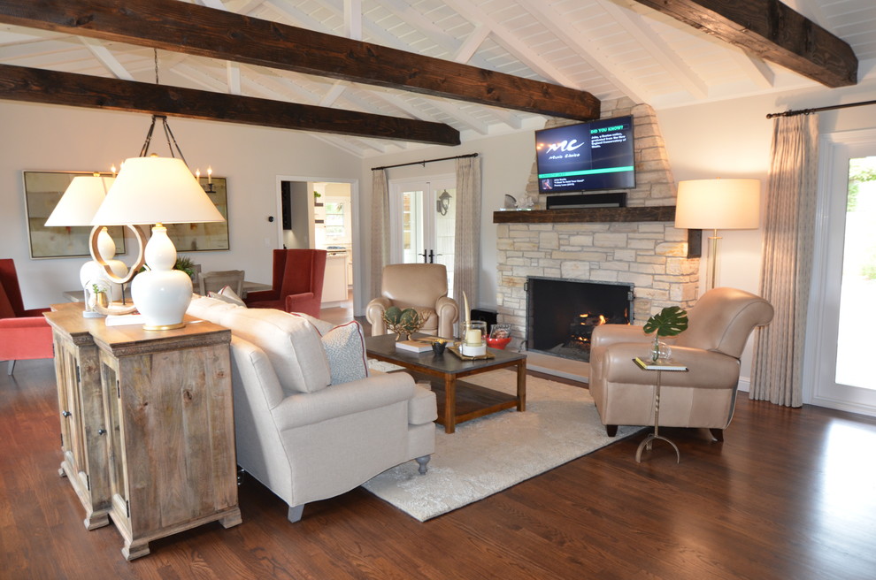 Pebble Beach Beach House - Beach Style - Family Room - San Francisco ...