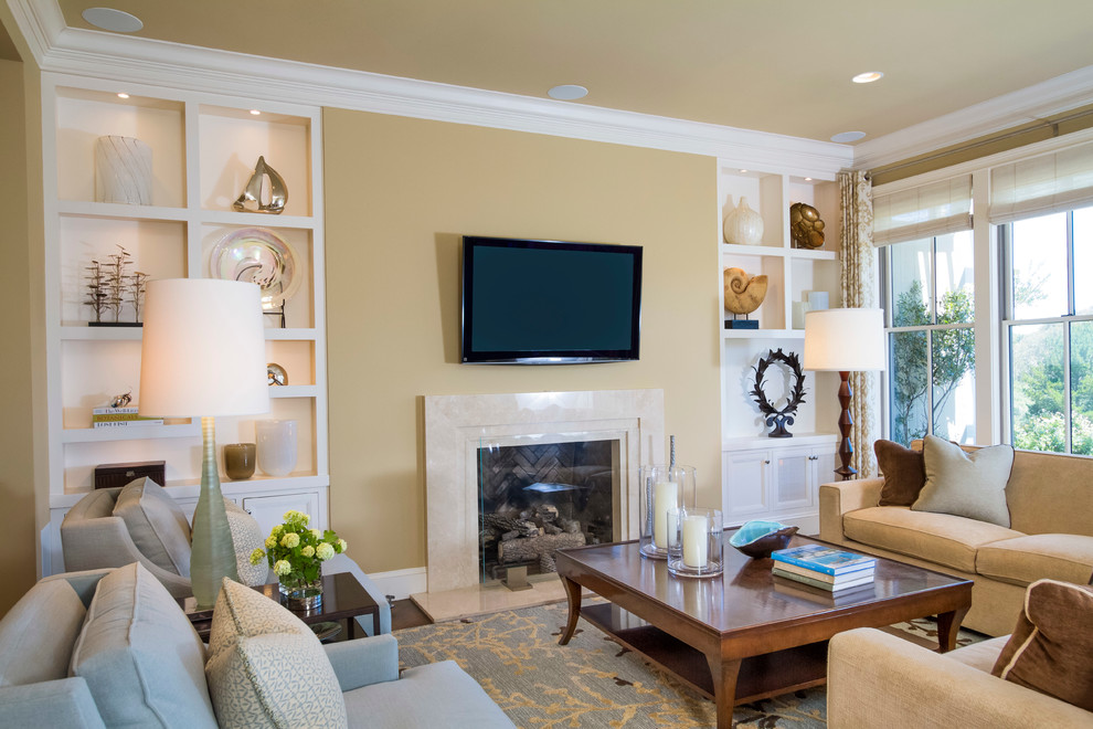 Pebble Beach Townhouse - Transitional - Family Room - San Francisco ...