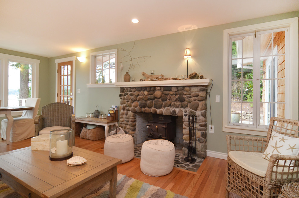 Pleasant Beach Cottage - Beach Style - Family Room - Seattle - by Leah ...