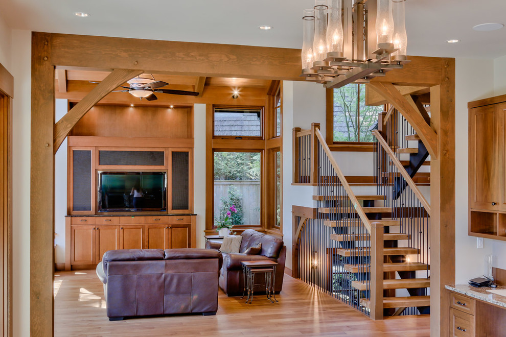 Punctilious Post and Beam - Rustic - Family Room - Vancouver - by ...