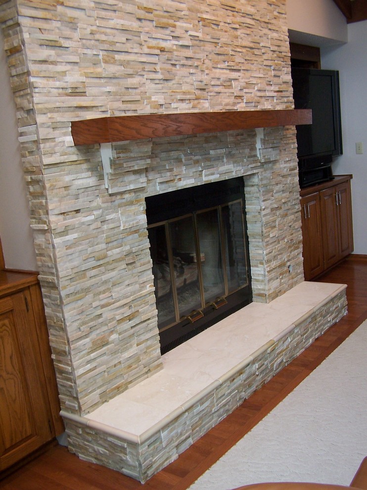 Quartz Fireplace Chase - Traditional - Family Room - Other - by Artisan ...