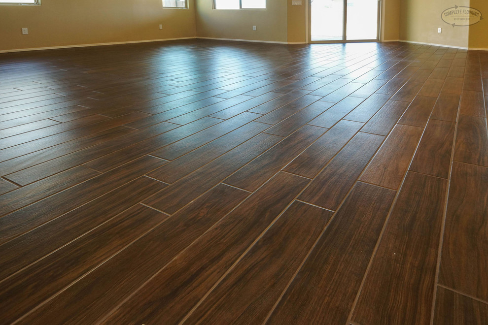 Realistic Wood-Look Tile - Contemporary - Family Room - Phoenix - by ...