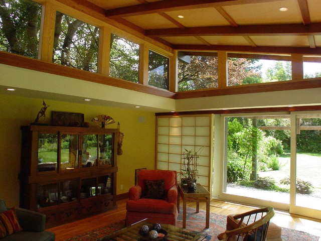 remodeled family room.Japanese style ceiling and shoji screen - Asian ...