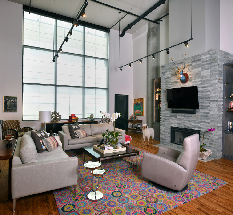 River Oaks Loft - Contemporary - Family Room - Houston - by Chandra ...