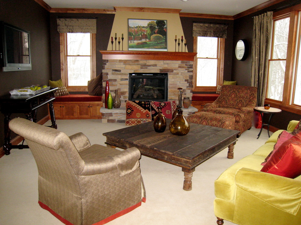 Rustic Old World - Traditional - Family Room - Minneapolis - by Susan E ...