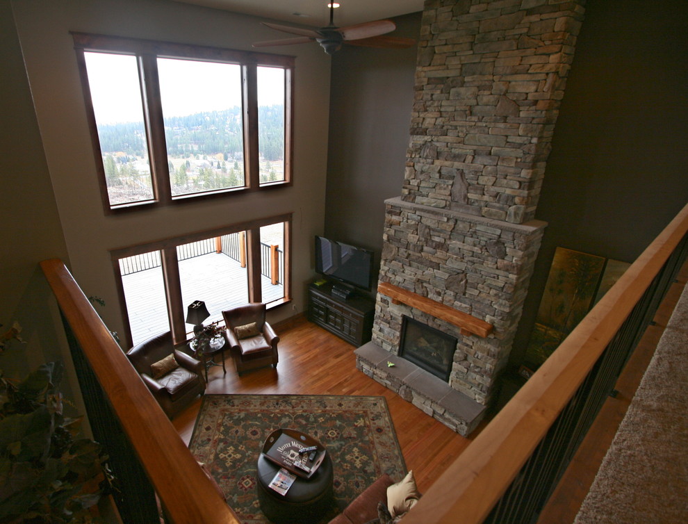 Rustic view home - Rustic - Family Room - Seattle - by Taylor Design ...