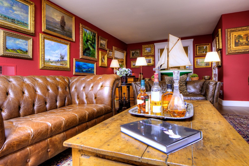 Salon style hanging - Traditional - Family Room - San Francisco - by ...
