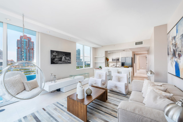 South Beach Penthouse - Contemporary - Family Room - Miami - by Sire ...