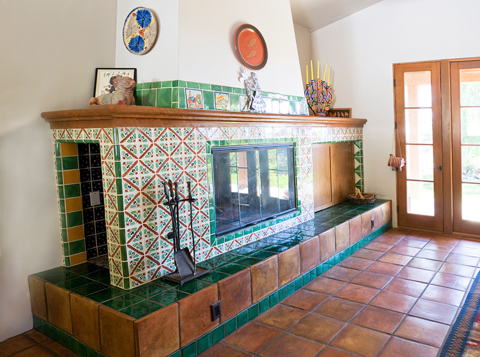 Spanish Hacienda Homestead - Southwestern - Family Room - Santa Barbara ...