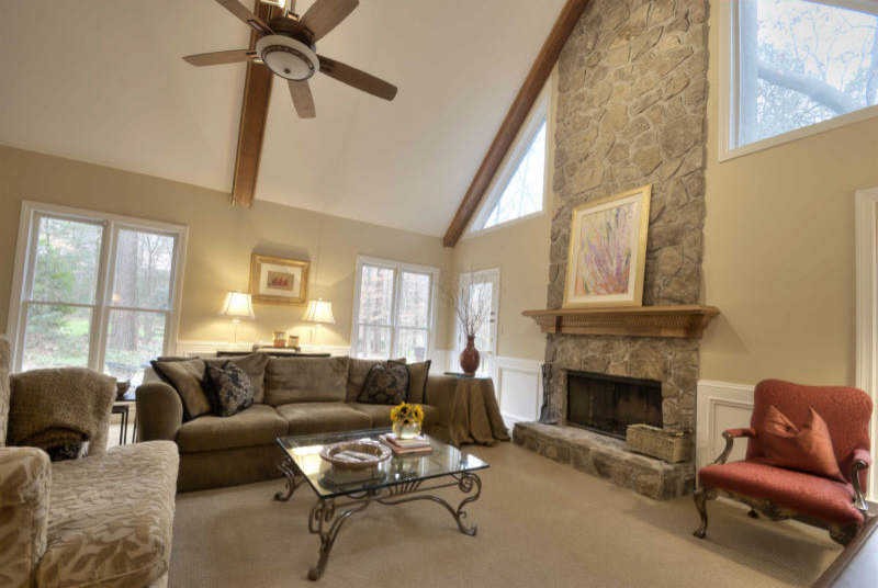 Staged Family room in resale - Traditional - Family Room - Atlanta - by ...