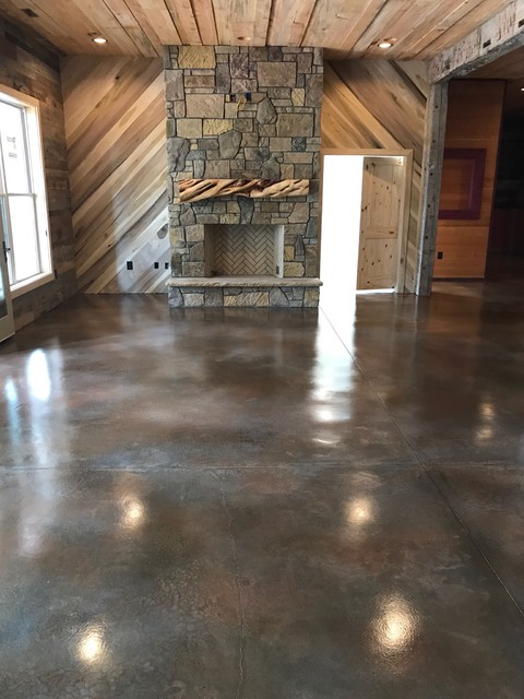 Stained Interior Concrete Floors - Industrial - Games Room - Other - by ...