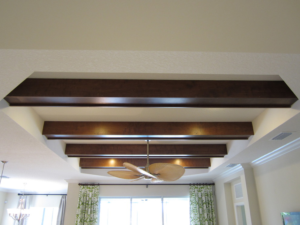 Stained Oak Beam Ceiling Detail - Contemporary - Games Room - Tampa ...