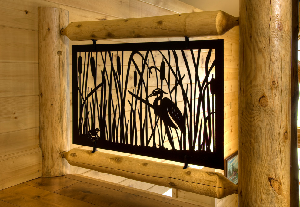 Stoney Lake Cottage Balcony and Stair Rails - Farmhouse - Family Room ...