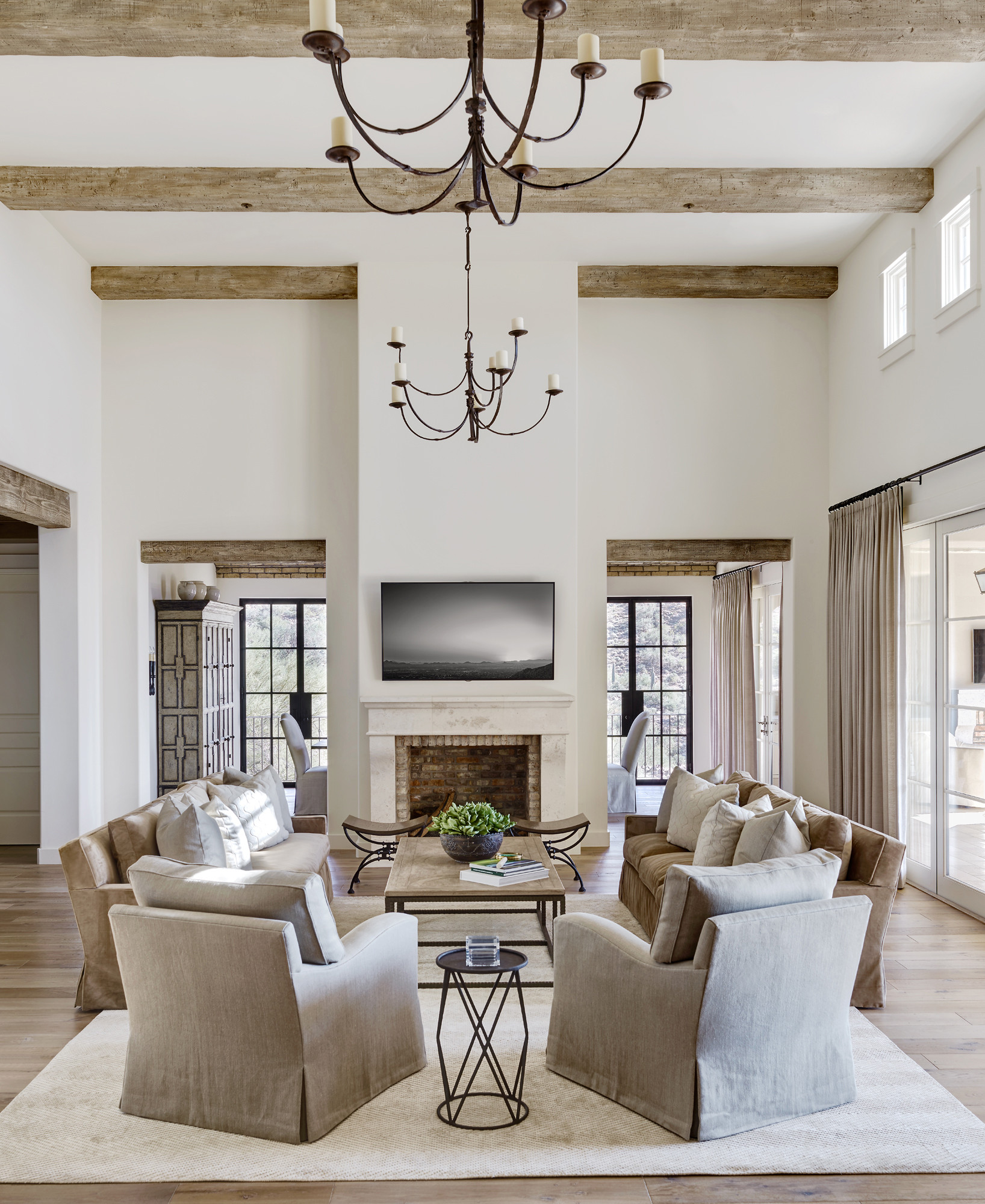 White Ceiling Beams
