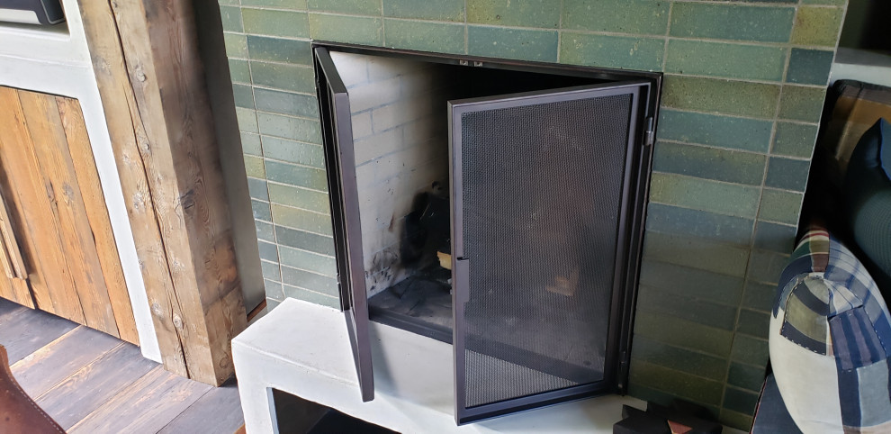 Teton Angle Iron Fireplace Doors - Modern - Family Room - Other - by ...