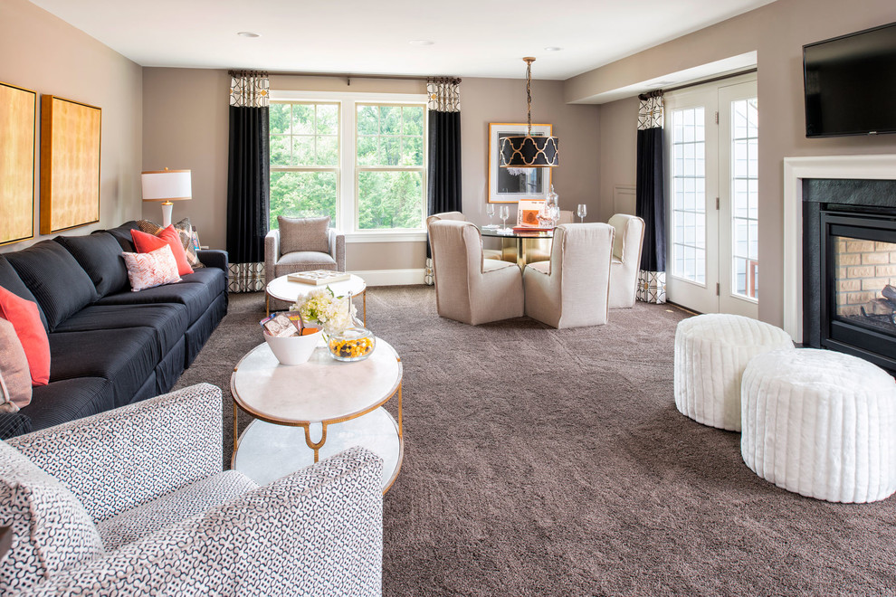 The Gainsborough at Manor Ridge - Traditional - Family Room - DC Metro ...
