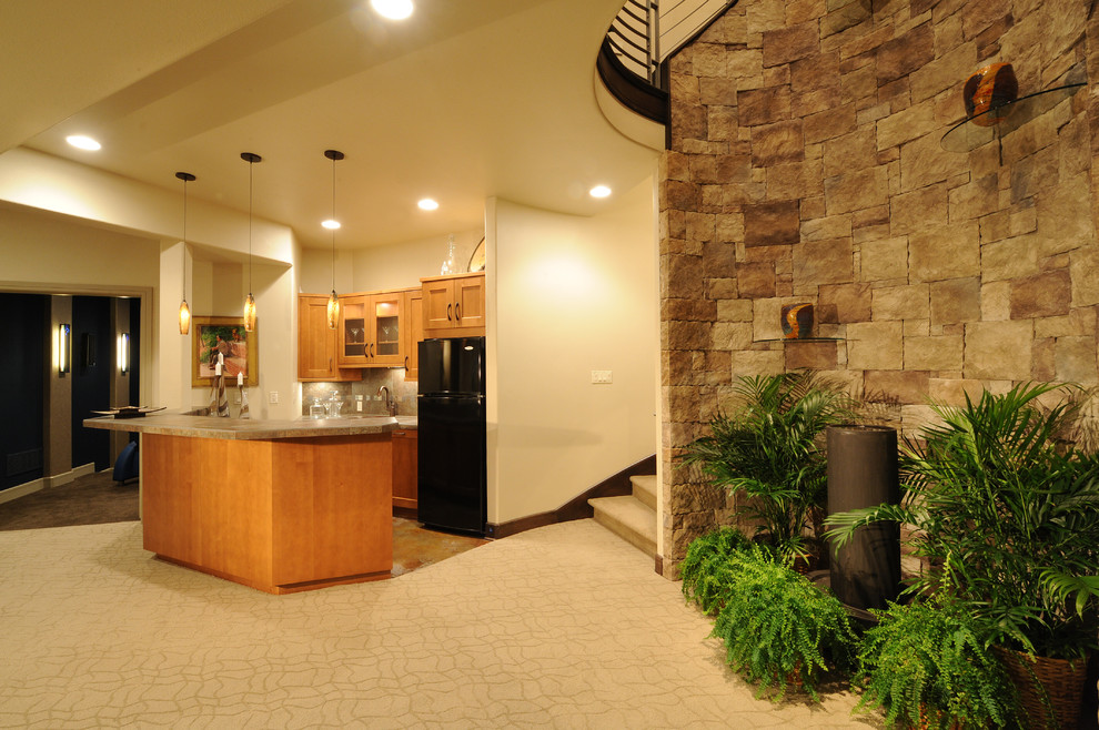 The Tamarack- Lower Level Entertaining Area - Contemporary - Family ...