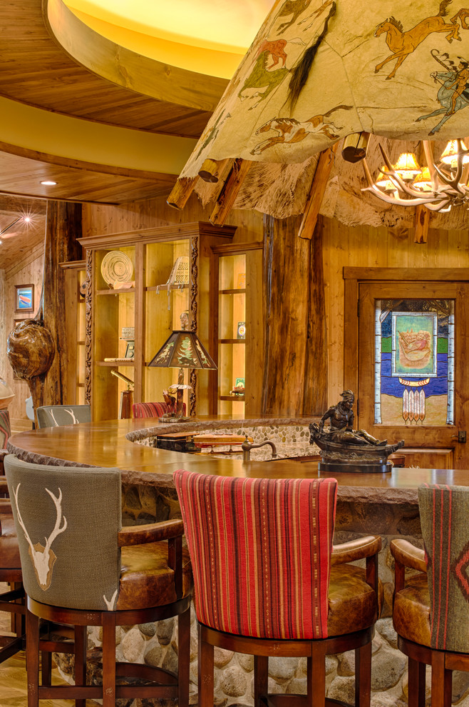 Tipi Bar - Rustic - Family Room - Minneapolis - by Gabberts Design ...