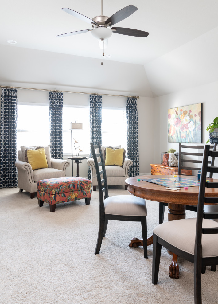 Traditional Loft & Media Area - Transitional - Family Room - Dallas ...