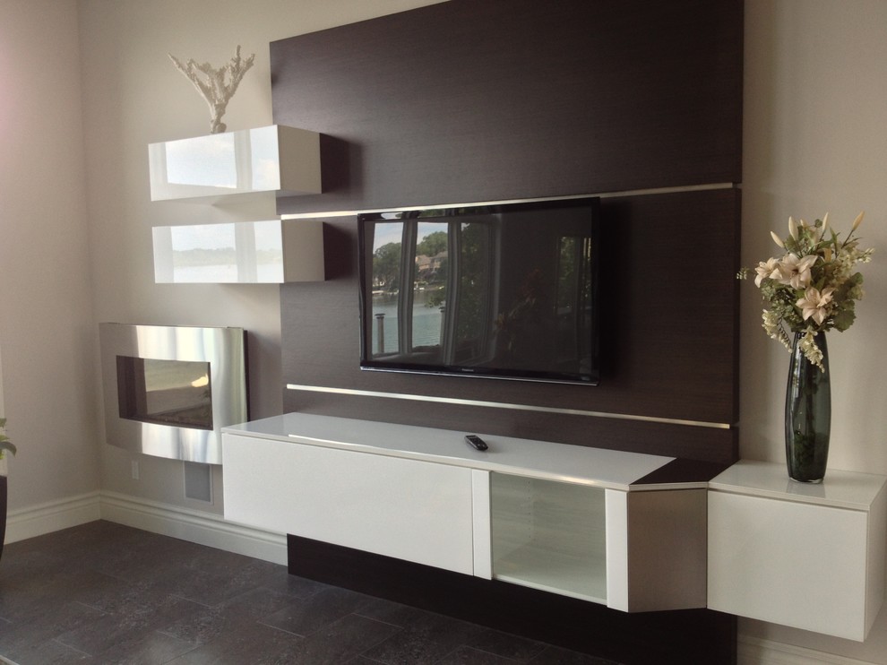 TV Mounting Ideas - Modern - Family Room - Detroit - by FPAV ...