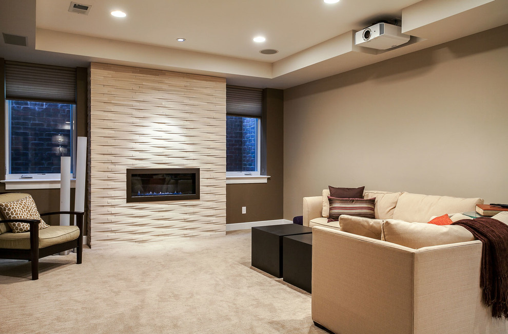 Upscale Observatory Park Interior Design - Transitional - Family Room ...